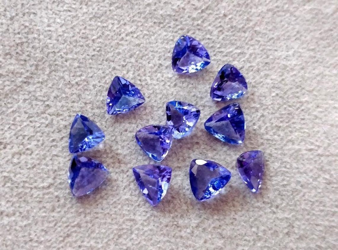 Natural Tanzanite Trillion Faceted Cut Loose Certified Gemstone ...