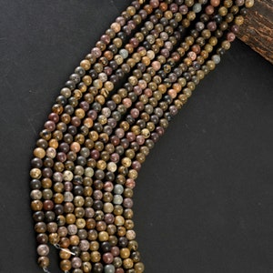 AAA Natural Leopard Skin Jasper Gemstone Round Smooth Beads Sold by ...