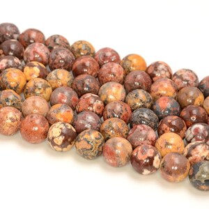 AAA Natural Leopard Skin Jasper Gemstone Round Smooth Beads - Etsy