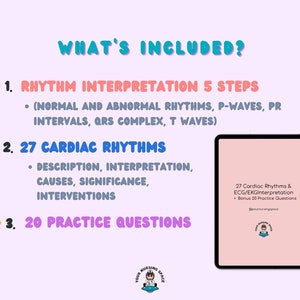 ECG & Dysrhythmia Interpretation Bundle | Nursing School and ICU ...