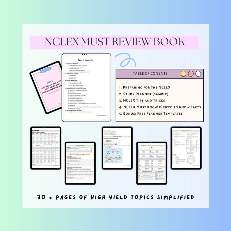 Next Gen NCLEX Must Review Book | by Nurse June | 30 Pages + Bonus ...
