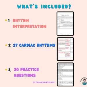 ECG & Dysrhythmia Interpretation Bundle | Nursing School and ICU ...
