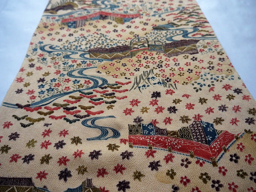 Kimono Silk Fabric, 80's Vintage Japanese Silk Kimono, for Sewing ...