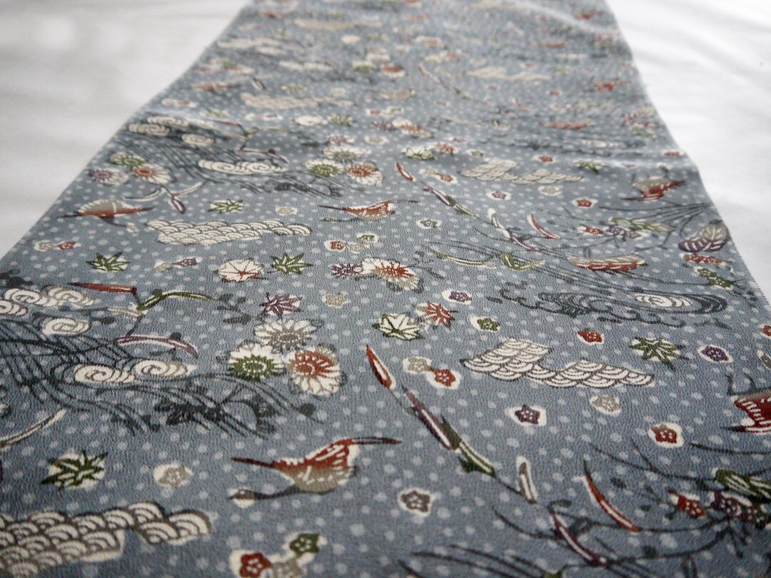 Kimono Silk Fabric, 80's Vintage Japanese Silk Kimono, for Sewing ...