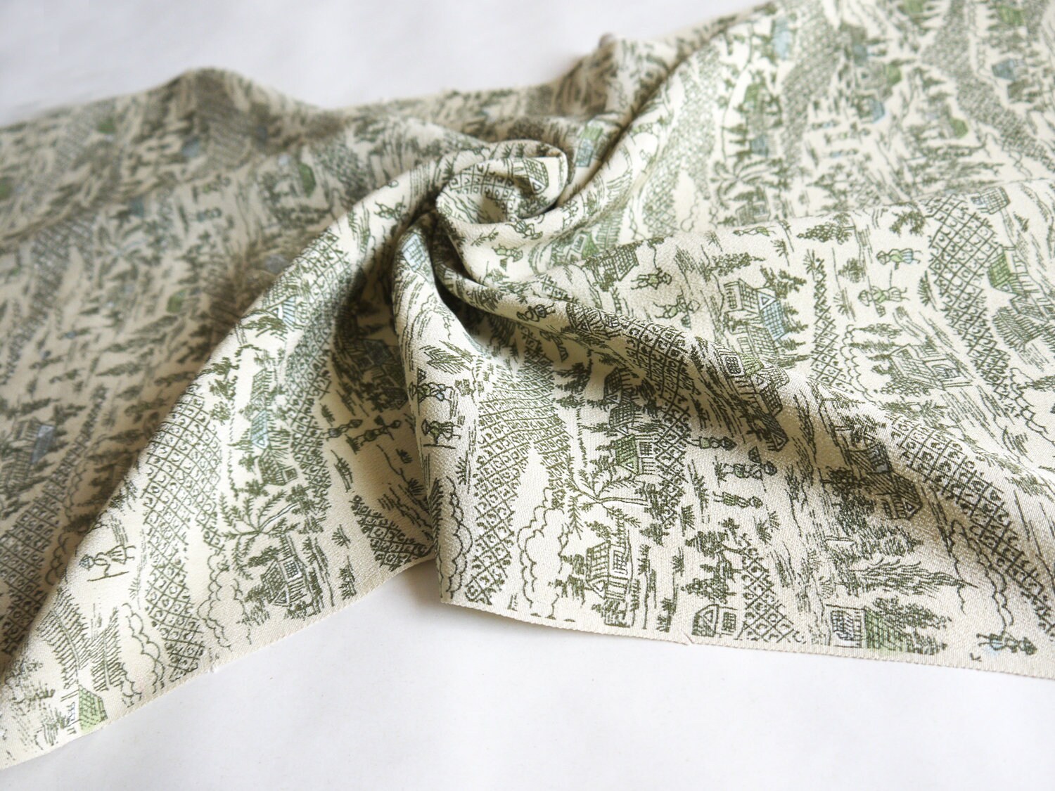 Kimono Silk Fabric, 80's Vintage Japanese Silk Kimono, for Sewing ...