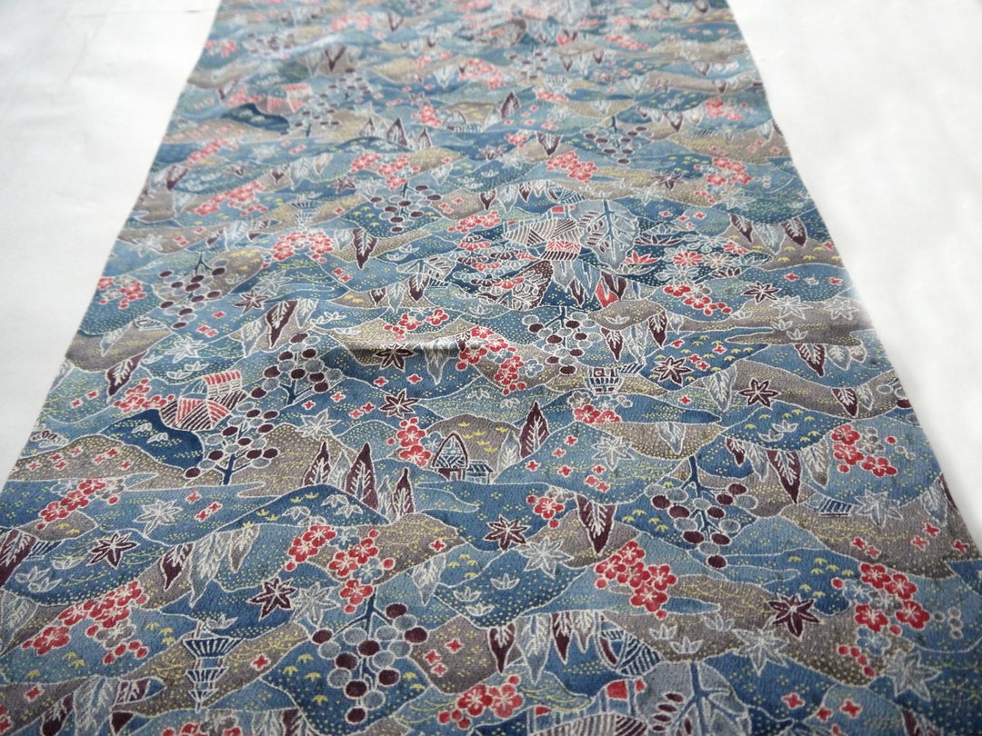 Kimono Silk Fabric, 80's Vintage Japanese Silk Kimono, for Sewing ...