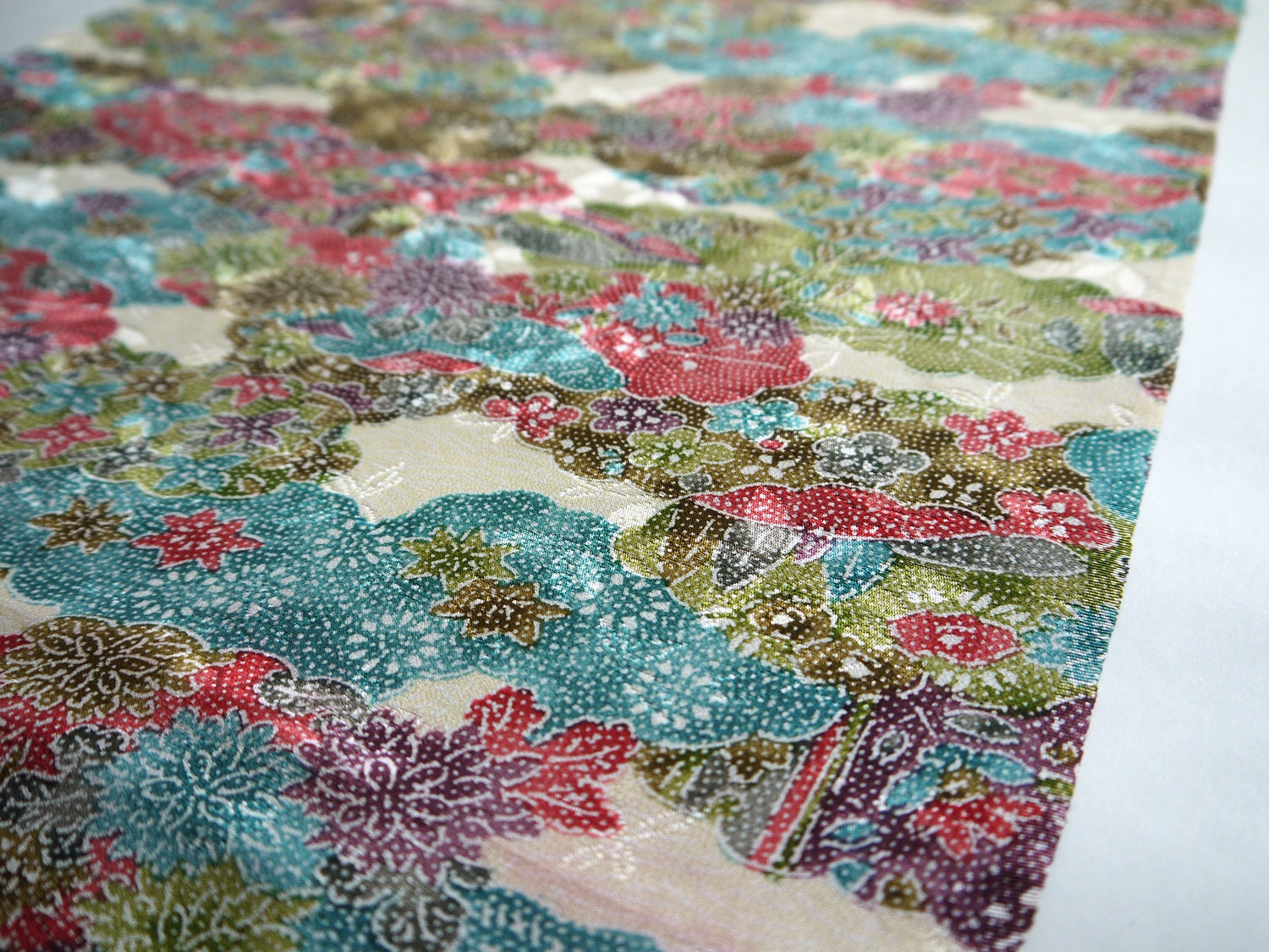 Kimono Silk Fabric, 80's Vintage Japanese Silk Kimono, for Sewing ...