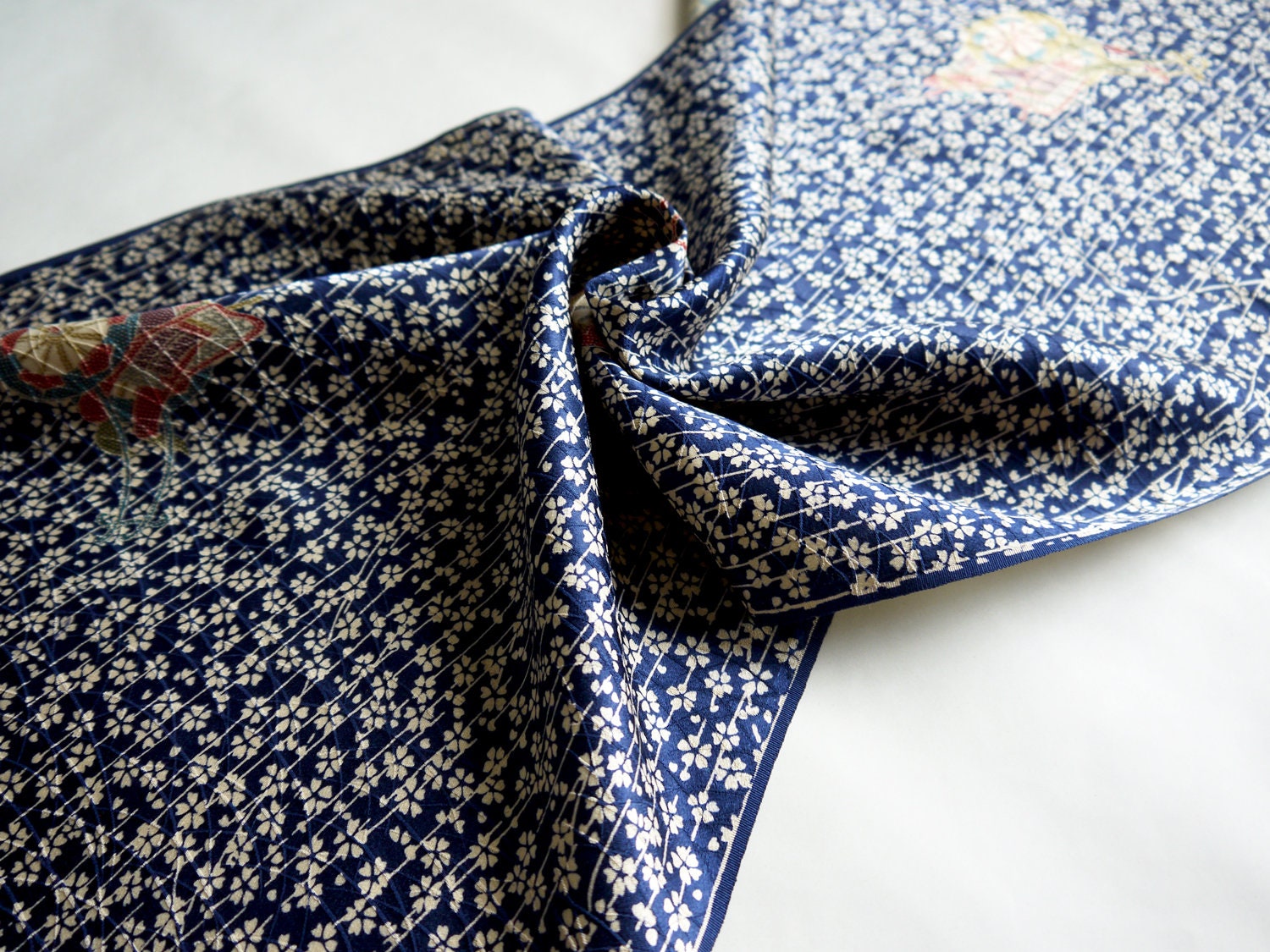 Kimono Silk Fabric, 80's Vintage Japanese Silk Kimono, for Sewing ...