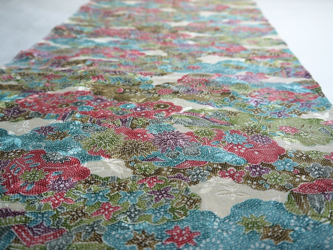 Kimono Silk Fabric, 80's Vintage Japanese Silk Kimono, for Sewing ...