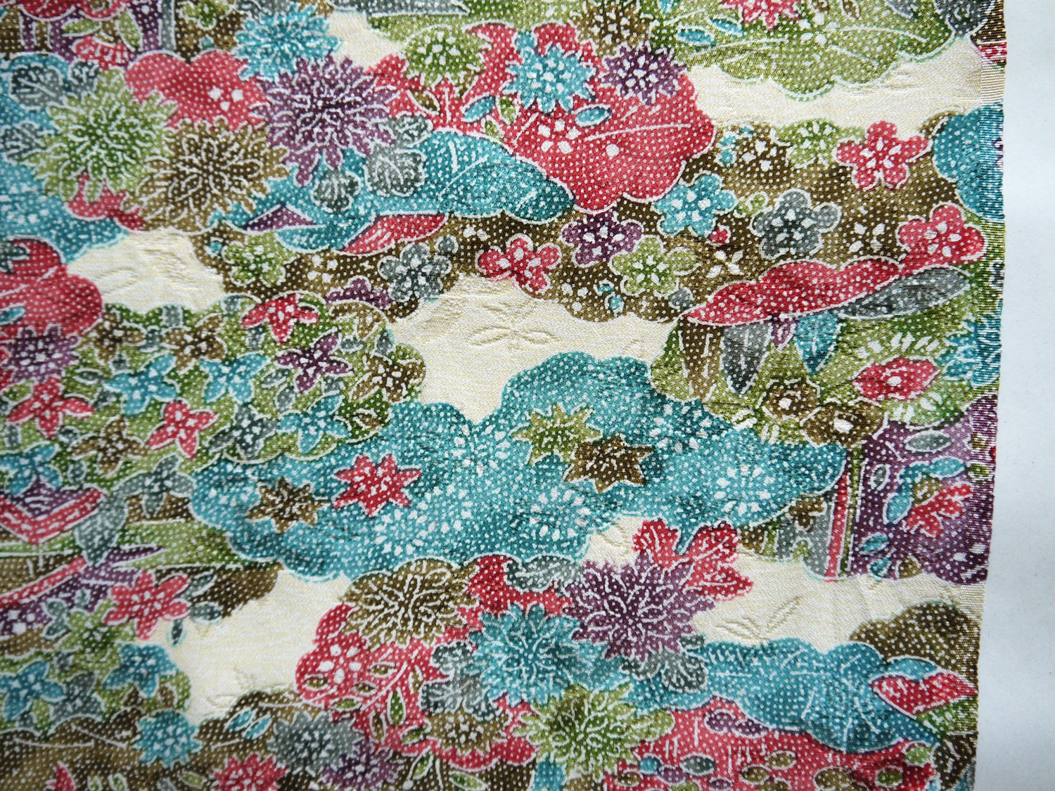 Kimono Silk Fabric, 80's Vintage Japanese Silk Kimono, for Sewing ...