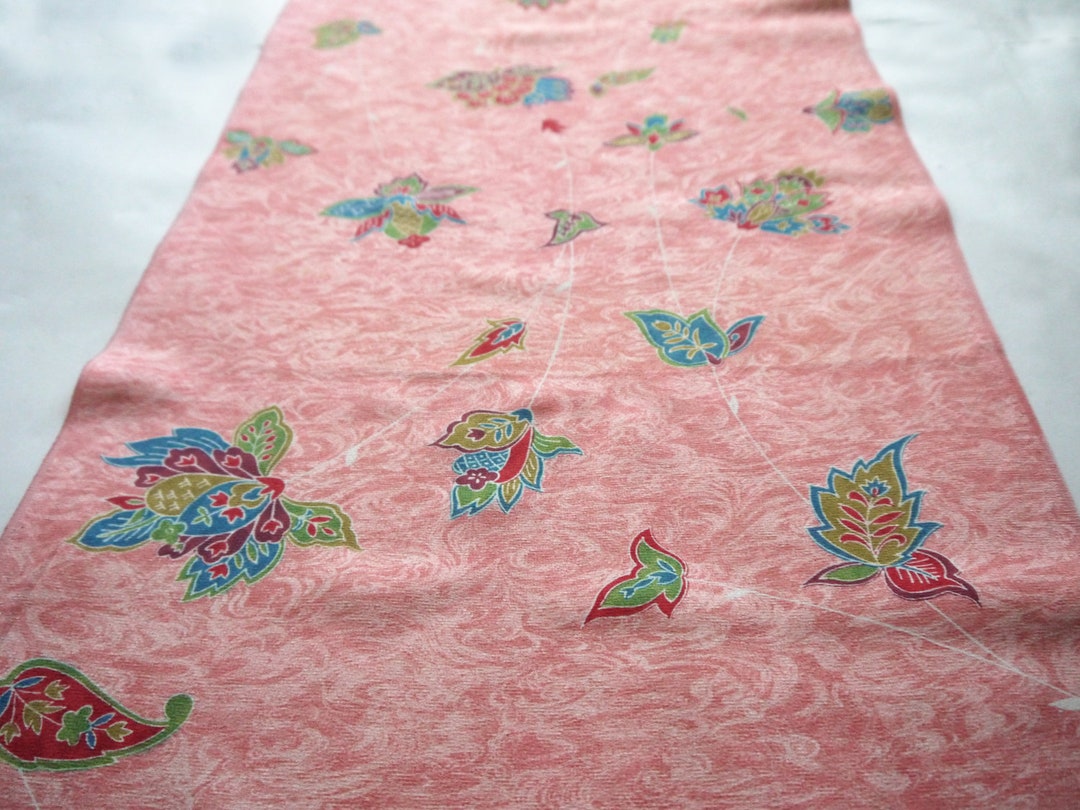 Kimono Silk Fabric, 80's Vintage Japanese Silk Kimono, for Sewing ...
