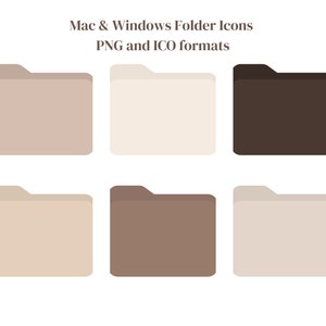 Beige Minimal Desktop Folder Icons and Wallpaper, Wallpaper for Windows ...