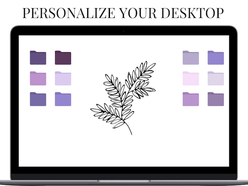 15 Desktop Folder Icons, DEEP LAVENDER, Purple Icons, Macbook, Imac ...