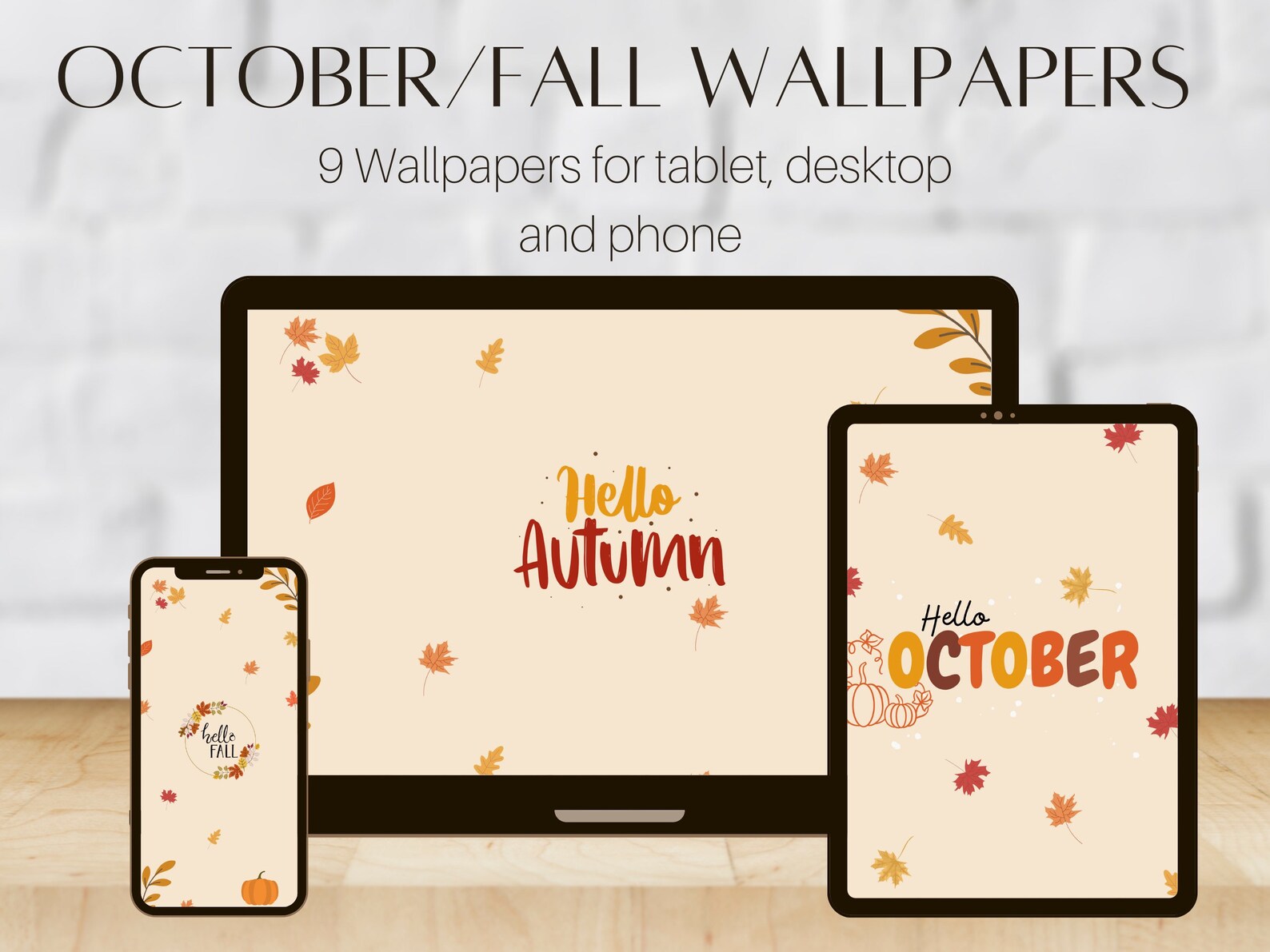 Fall/autumn Wallpaper for Phone, Ipad/tablet, and Desktop | October ...