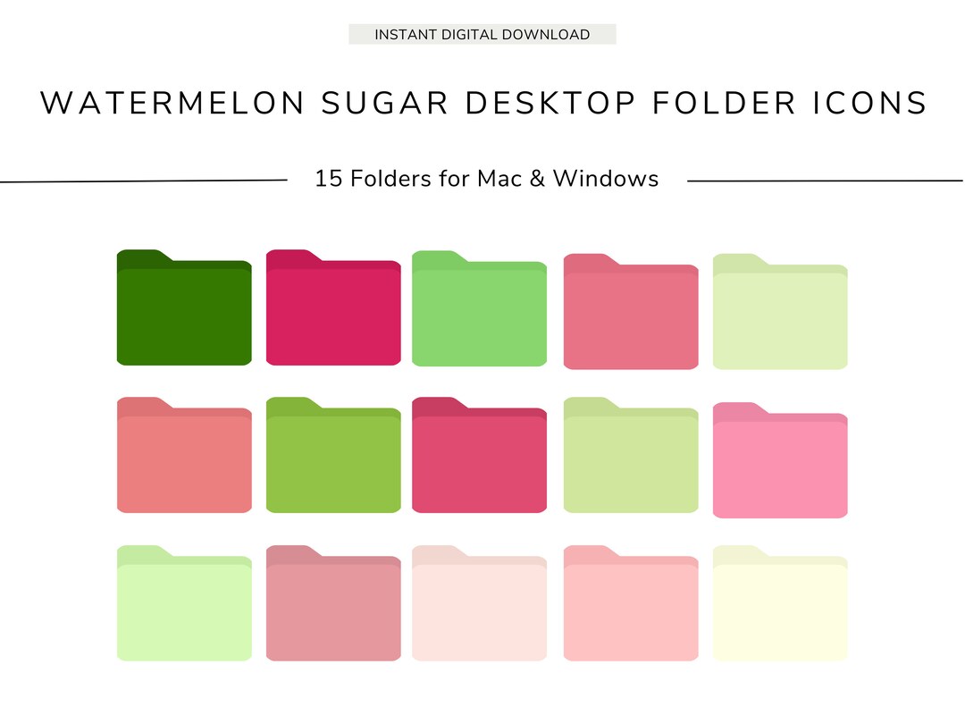 15 Desktop Folder Icons, Watermelon Sugar Icons, Macbook, Imac, Windows ...