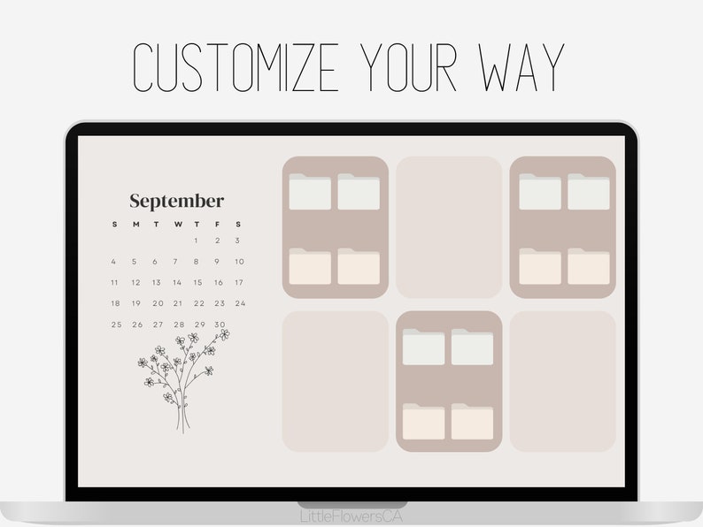 Minimalist Desktop Wallpaper & Icons Neutral Beige Minimalist Aesthetic ...