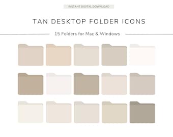 15 Neutral Desktop Folder Icons - Neutral Tones, Macbook, Imac, Windows ...