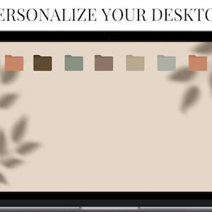 15 Desktop Folder Icons, EARTH TONES, Neutral Icons, Macbook, Imac ...