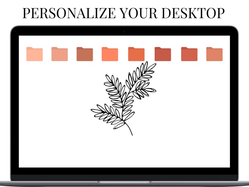 15 Desktop Folder Icons, DEEP PEACH, Rust Icons, Macbook, Imac, Windows ...