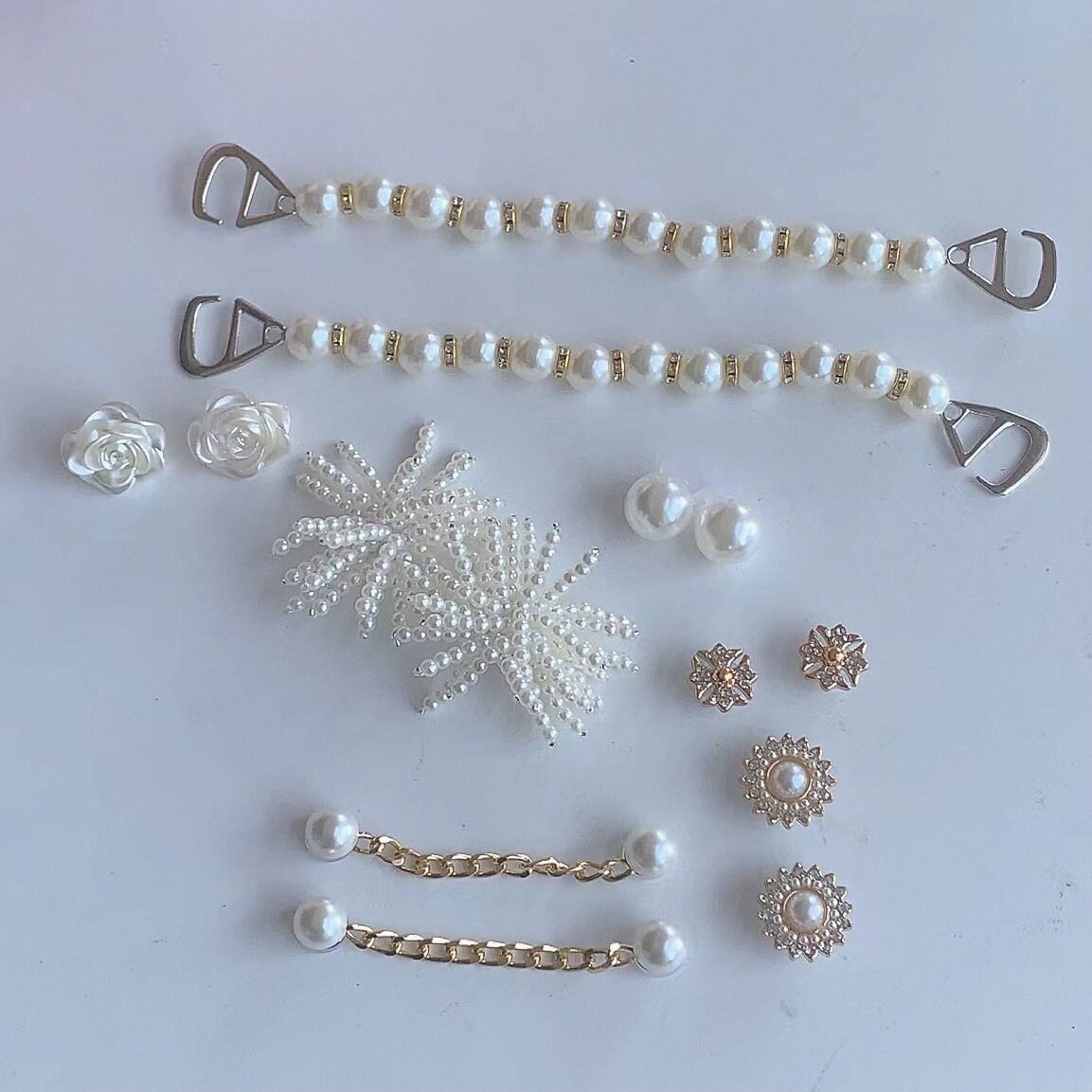 Pearl Flower Croc Charms Set for Girls Pearl Croc Chain - Etsy