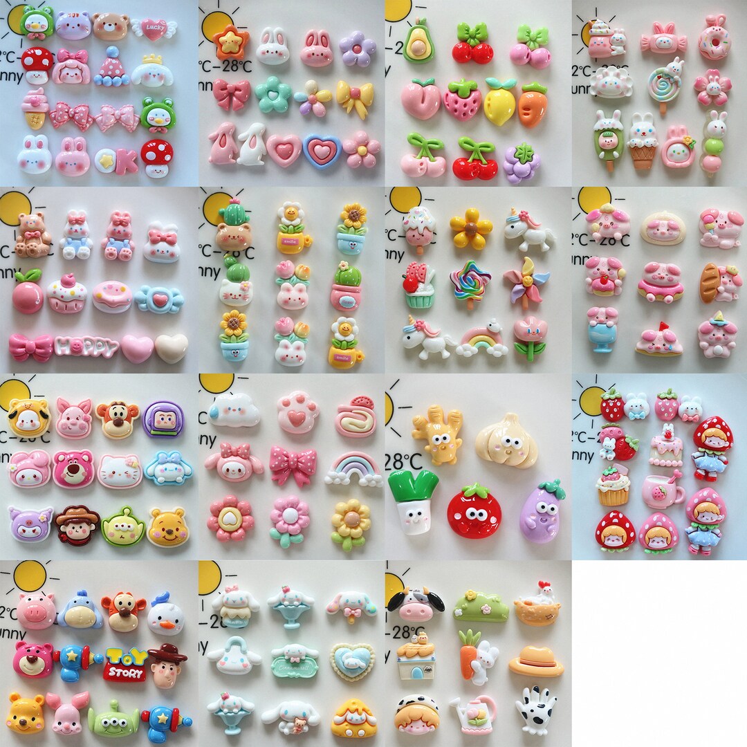 Kawaii Croc Charms Resin Embellishments for DIY Shoe Charm Croc Charms ...