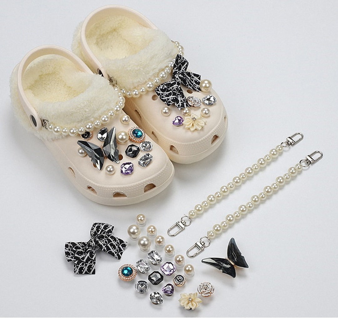 Bling Pearl Diamond Croc Charms Set for Girls - Etsy