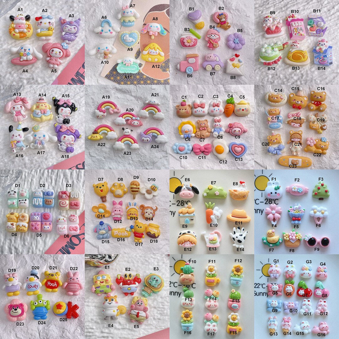 Kawaii Resin Embellishments for DIY Shoe Charm Croc Charms Jibbitz ...