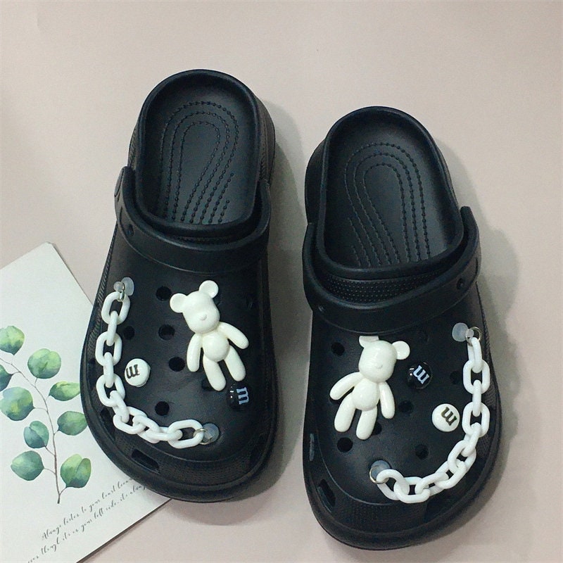 Minimalist Black White Style Croc Charms Set for Girls Kids - Etsy