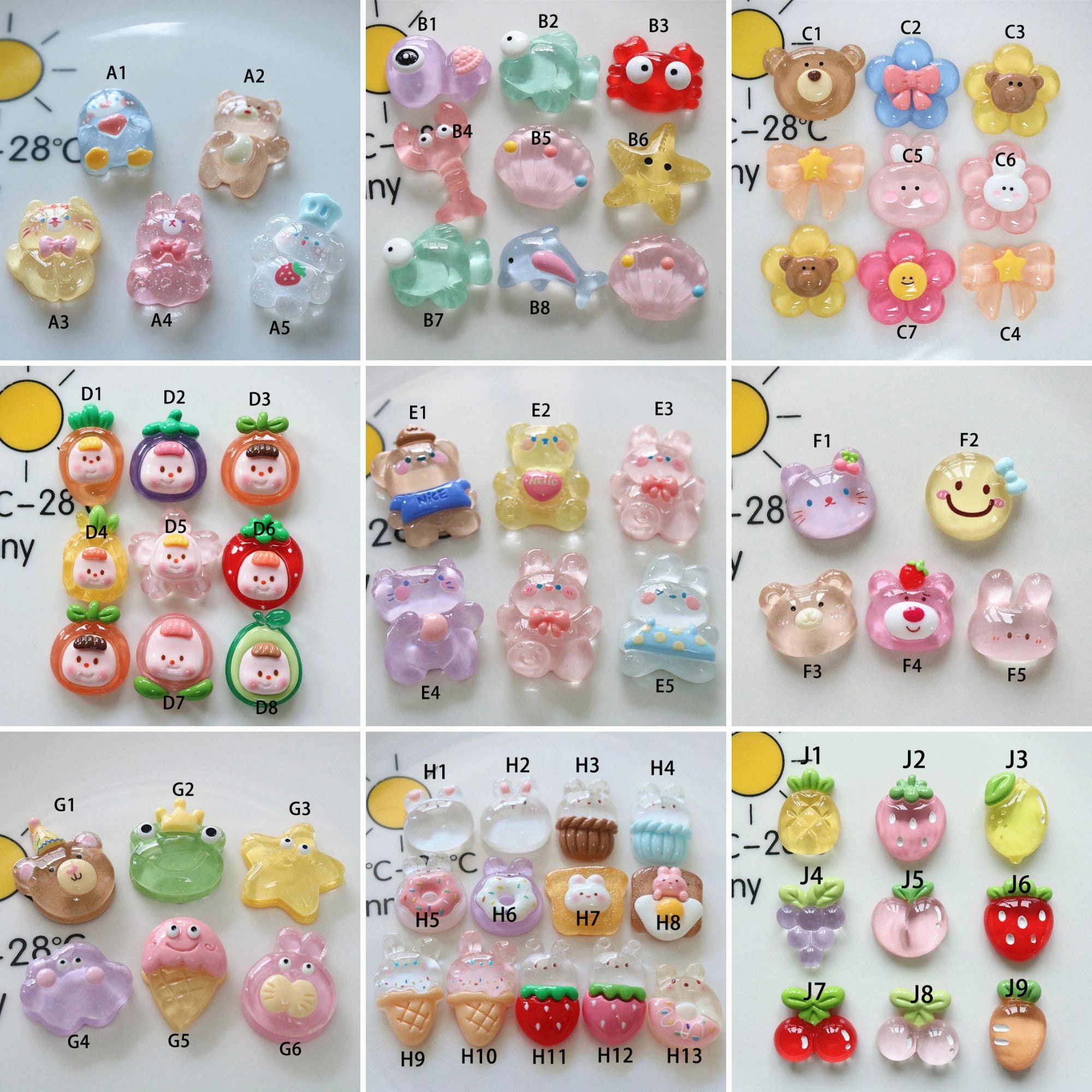 Kawaii Jelly Croc Charms Resin Embellishments for DIY Shoe Charm Croc ...