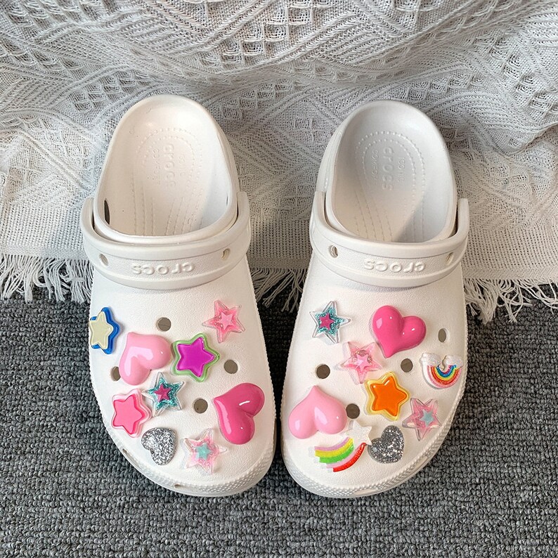 Cute Colorful Croc Charms Set For Girls Kids Jibbitz Star Etsy Cute Colorful Croc Charms Set For Girls Kids Jibbitz Star Etsy