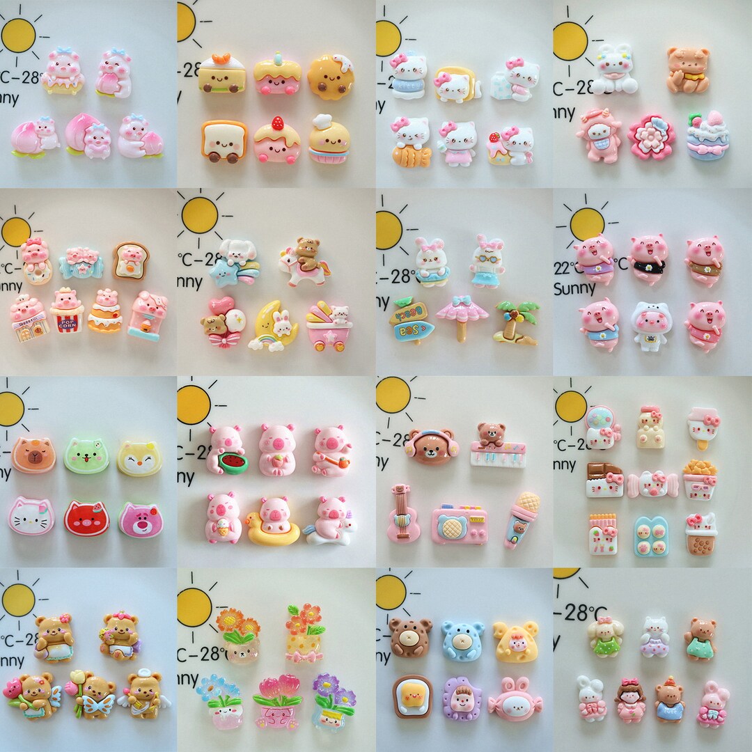 Kawaii Resin Embellishments for DIY Shoe Charm Croc Charms Jibbitz ...