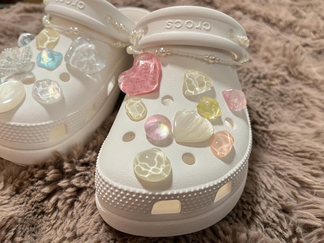Bling Pearl Heart Croc Charms for Girls - Etsy