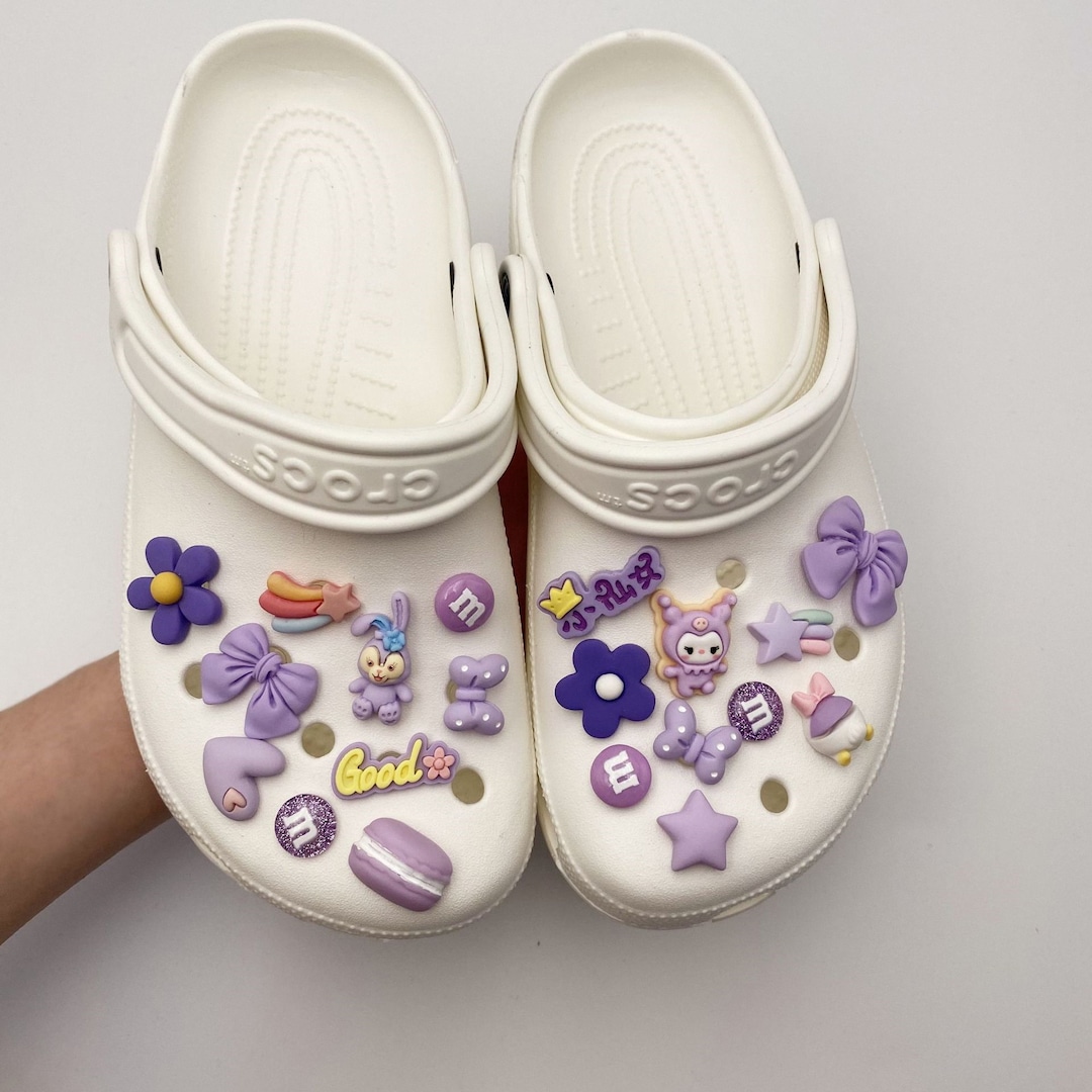 Cute Purple Croc Charms Set for Girls Kids Jibbitz - Etsy
