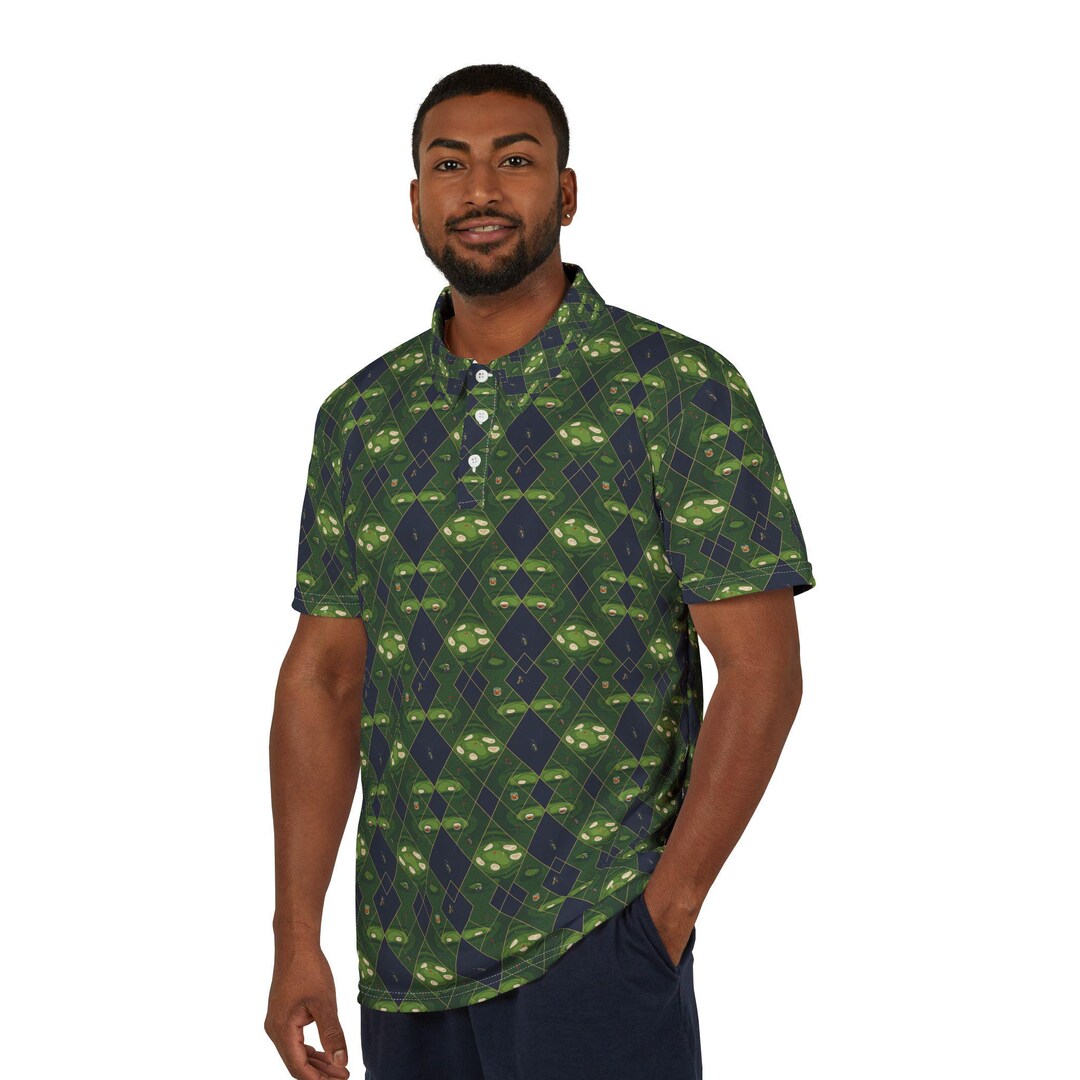 Golf Course Topography Polo Shirt: Bourbon Glasses Design - Etsy