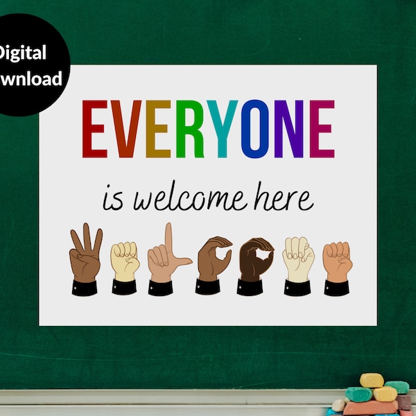 Everyone is Welcome - Etsy