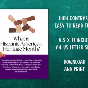 Hispanic American Heritage Month Printable Posters (set of 7 ...