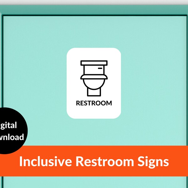 Inclusive Bathroom Signs - Etsy