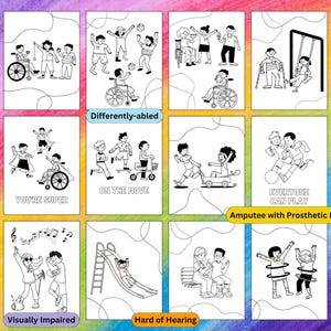 Printable Inclusive Coloring Page, Coloring Book, Classroom, Diversity ...