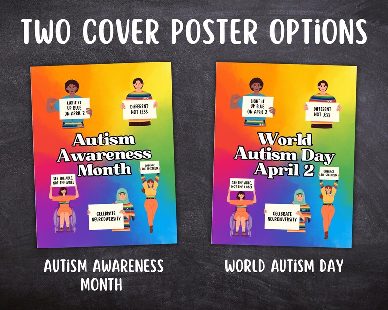 Autism Awareness Month Info Poster Files (set of 6), World Autism ...