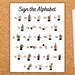Sign Language Alphabet Poster, ASL Classroom Poster, American Sign ...