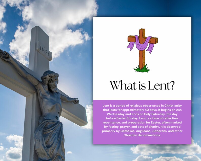 Lent Information Printable Posters (set of 5), Christian Classroom Wall ...