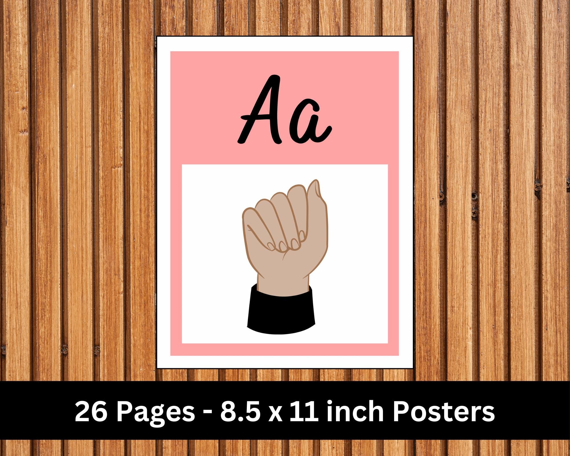 Sign Language Alphabet Posters, Learn ASL Classroom Resources, American ...