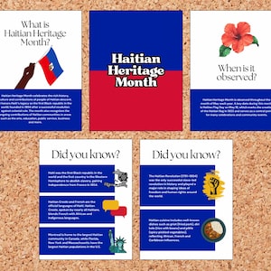 Haitian Heritage Month Info Poster Files (set of 5), Haitian Creole ...