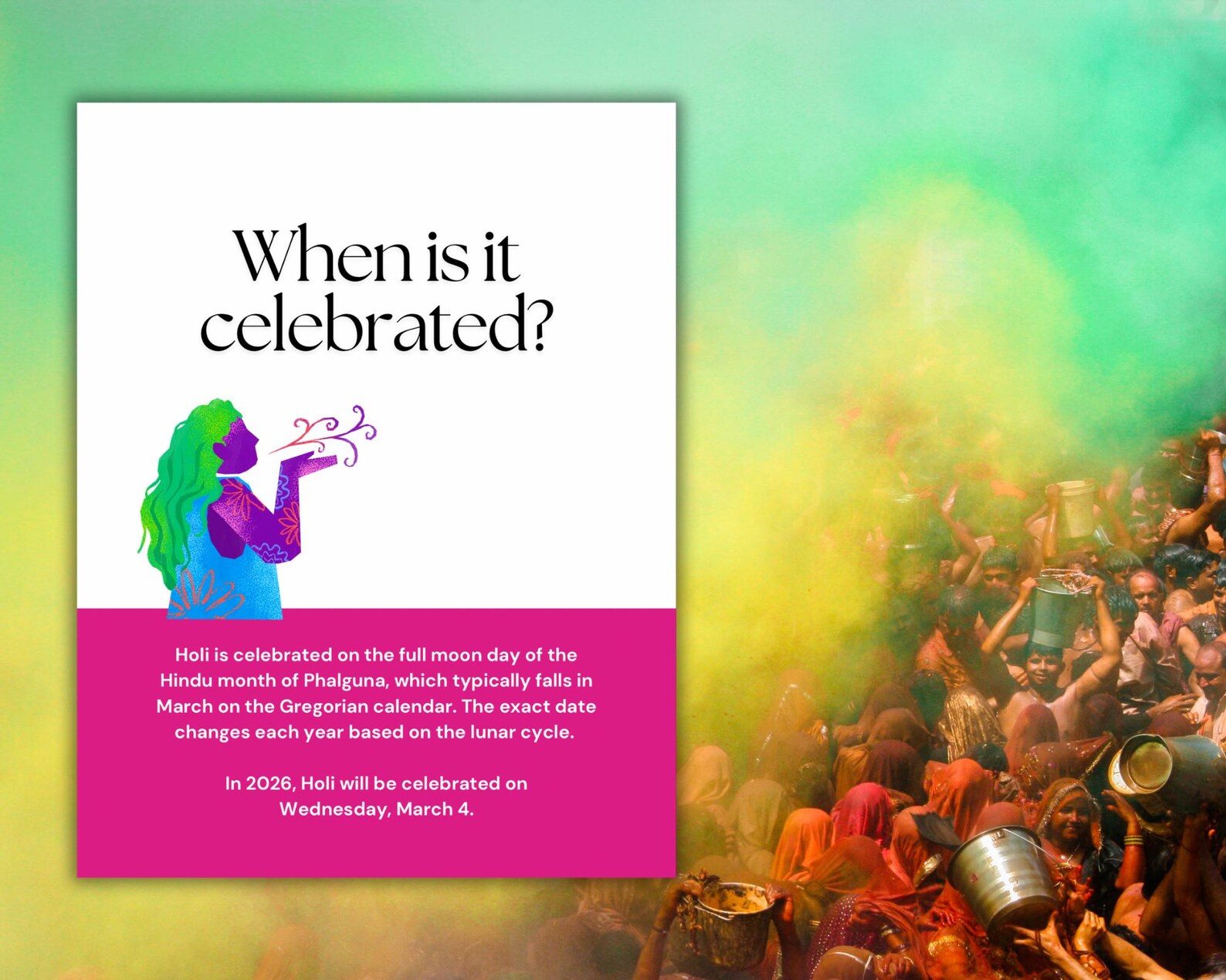 Holi Printable Posters (set of 5), Spring Bulletin Board, Hindu ...
