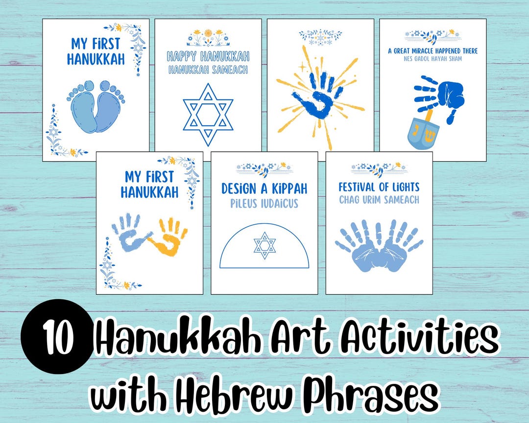 Hanukkah Art Activity, Hanukkah Handprint Activity, Chanukah Handprints ...