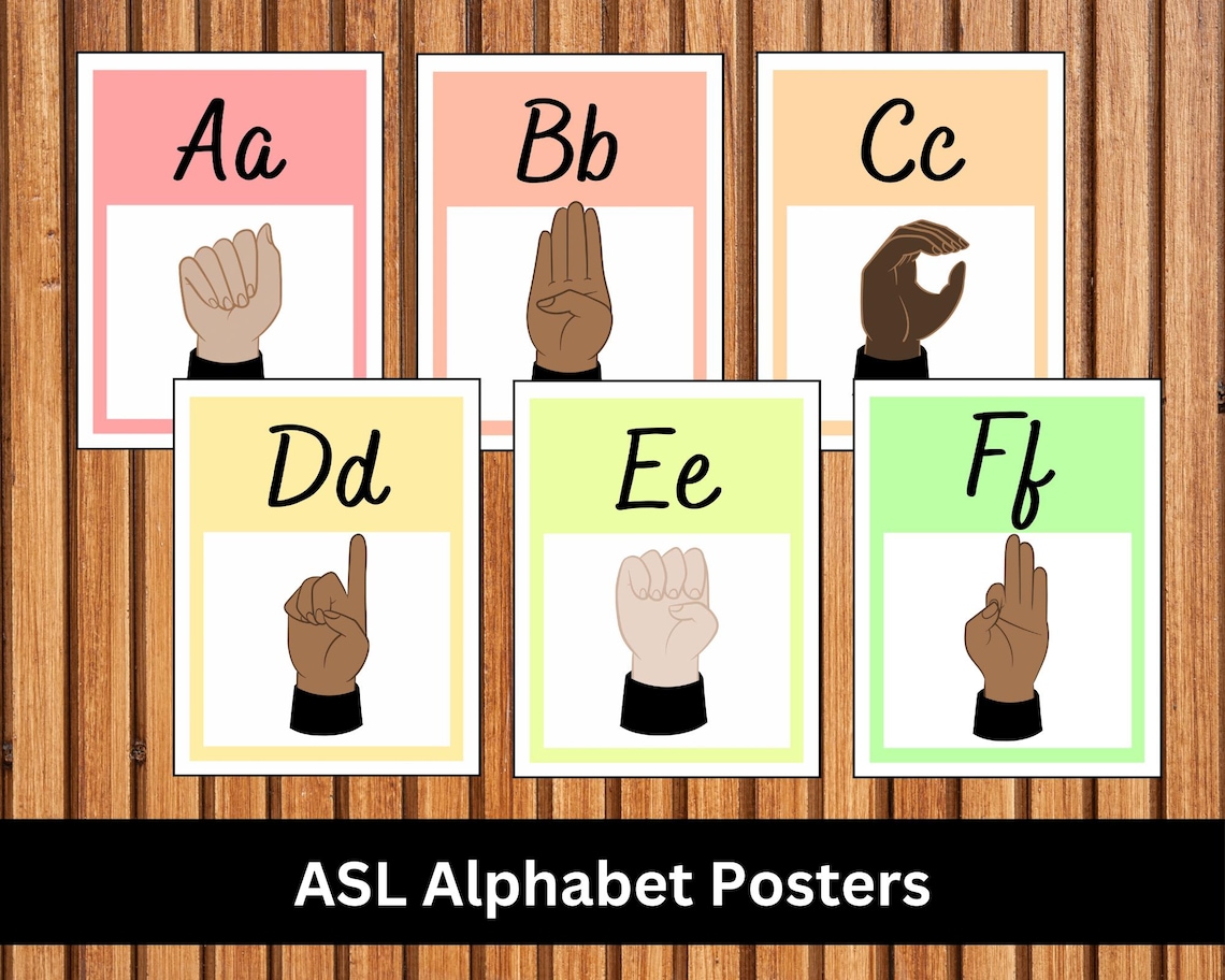 Sign Language Alphabet Posters, Learn ASL Classroom Resources, American ...
