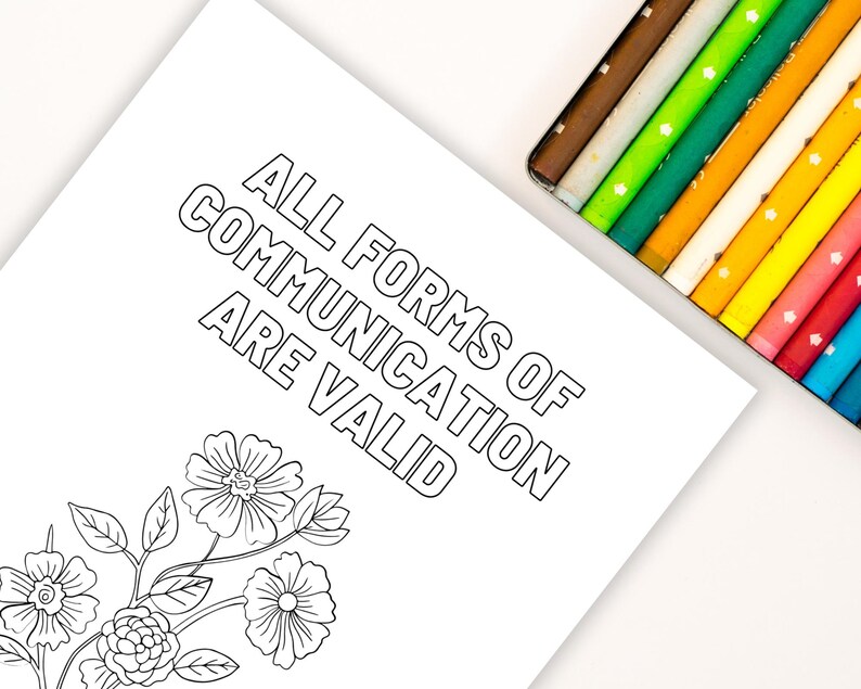 Neurodiversity Affirming Coloring Pages, Autism Acceptance Coloring ...