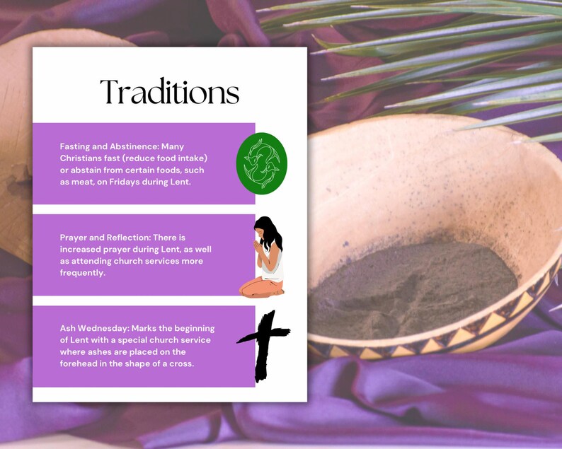 Lent Information Printable Posters (set of 5), Christian Classroom Wall ...