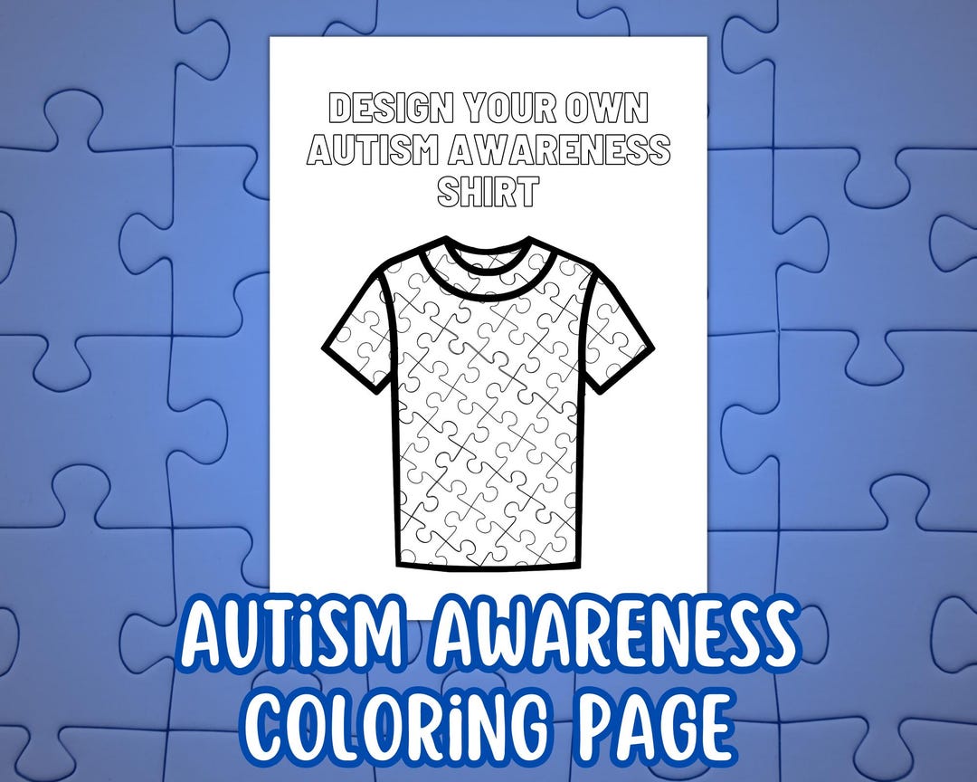Autism Awareness Activity Coloring Page, Autism Acceptance, Autism ...
