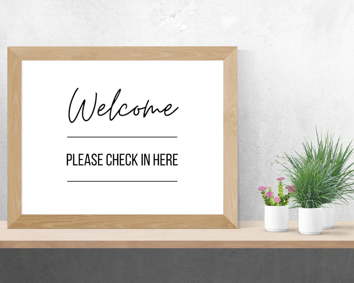 Printable Welcome Please Have a Seat Signs, Reception Front Desk Signs ...